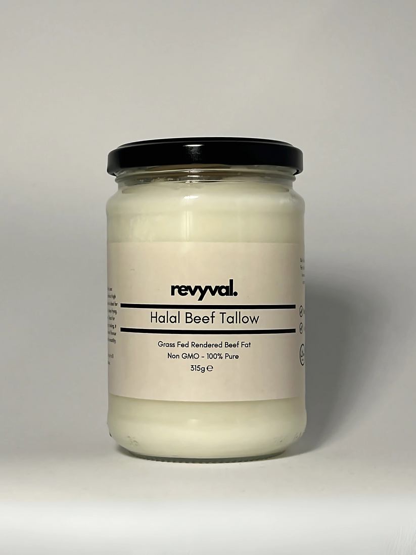 Halal Beef Tallow - 100% Grass-fed Tallow for cooking - Revyval